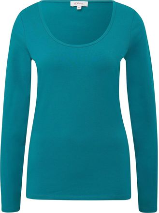 s.Oliver Damen T-Shirt Langarm Blue Green 32