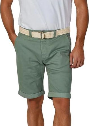Riverso Short chino dété pour homme avec ceinture, coupe droite RIVHenry Bermuda stretch bleu marine, rouge, vert, orange, beige, gris, 30, 31, 32, 33, 34, 36
