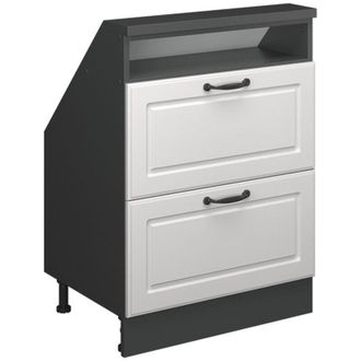 Vicco Meuble mansard&eacute; Rion, Anthracite/Blanc Campagne, avec 2 tiroirs, Vicco