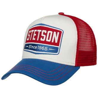 Stetson Highway Trucker Cap Snapback Baumwolle Herren Sommer Winter blau-rot One Size Small