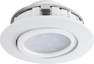 Eglo LED Einbaustrahler Pineda, Spot aus Kunststoff, Einbauleuchte in Weiß, Einbauspot dimmbar, flach und schwenkbar, Ø 8,4 cm
