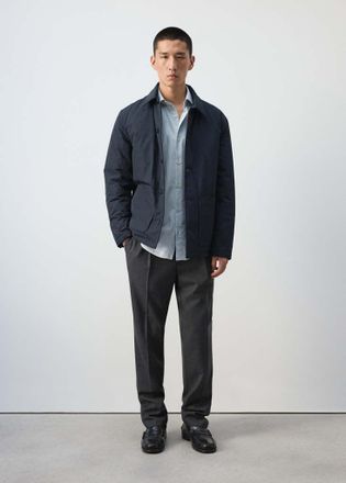 Mango Veste matelass&eacute;e hydrofuge bleu nuit - Homme - XXL - MANGO MAN
