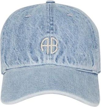 Anine Bing unisex, Accessoires, Bleu, Taille: ONE Size Anine Bing Casquette Jeremy Logo AB - Bleu Jean