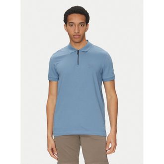 HUGO BOSS Poloshirt Passerzip 50537507 Himmelblau Slim Fit