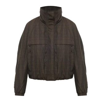 Acne Studios Veste en laine m&eacute;lang&eacute;e &agrave; carreaux - Femme - Vestes - Brun - Taille: 36 FR