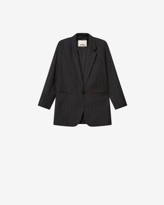 Isabel Marant Veste Nerix En Laine - Femme - Fonc&eacute; Anthracite - Taille34 - Isabel Marant