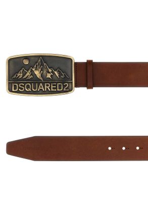 Dsquared2 Mountain Logo Buckle Belt - Brown