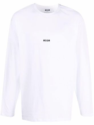 Msgm t-shirt à logo imprimé - Blanc