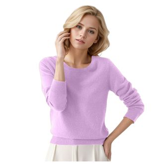 Generic Pullover Damen Elegant, Pulli Sommer Mit Rundhals Einfarbig Strickpullover Grobmaschig Sweatshirts F&uuml;r Winterpullover Elegant Lose H&auml;kelpullover Au&szlig;er