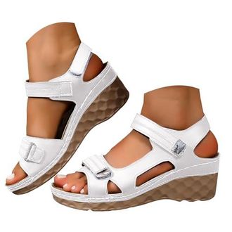 Generic Sandales &agrave; lani&egrave;res pour femme - Sandales orthop&eacute;diques habill&eacute;es d&eacute;t&eacute; 2026 &agrave; bout ouvert avec soutien de la vo&ucirc;te plantaire - Sandales d&eacute;contract&eacute;es 