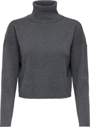 Only Damen Rolli ONLAMA LIFE LS RIB ROLLNECK CC KNT (DE/NL/SE/PL, Alphanumerisch, XL, Regular, Regular, medium grey melange)