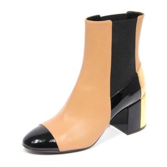 Casadei Elastische Lederstiefel Tiffany Schwarz/Beige/Gold - - Shoes - Damen - Beige - 37 EU