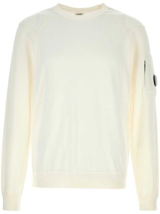 C.P. Company sweat en coton à patch Compass - Blanc