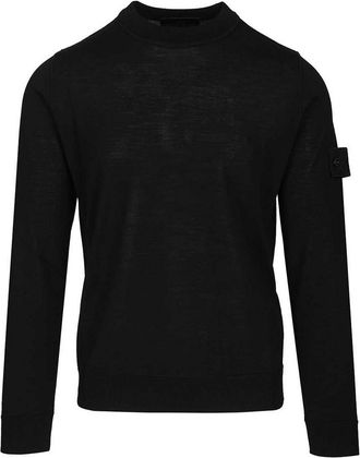 Stone Island Pull Col Rond - Noir