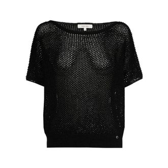 Marie M&eacute;ro Femme, Pulls, Noir, Taille: 48 FR Pull Crochet