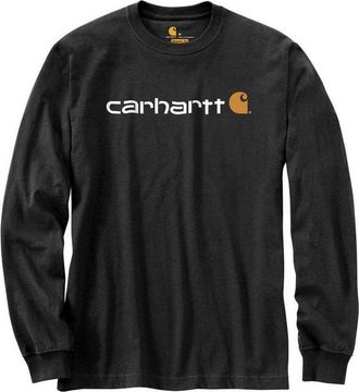 Carhartt Work in Progress Langarmshirt Carhartt Long-Sleeve Logo schwarz