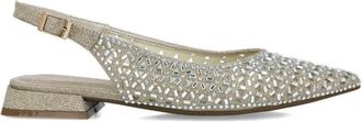 Menbur Femme, Chaussures, Jaune, Taille: 36 EU Slingback bassa strass