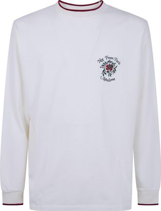 Dr&ocirc;le de Monsieur Slogan Rose Long Sleeves T-Shirt