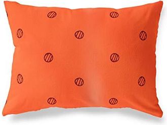 Bonamaison Le Jardin du Lin Kissenbezug Zierkissenbezug Orange-Bordeaux Kissenbezug, Für Bett, Auto, Sofa, Haus, Wohnzimmer, Schlafzimmer, Dekoration, 45x60 Cm -