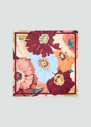 Mango Foulard &agrave; fleurs rose - Femme - Taille unique - MANGO