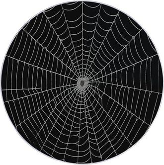 Generic Tapis Rond Salon, Toile daraign&eacute;e Gothique Abstraite Tapis de Sol D&eacute;coration Antid&eacute;rapant 150 cm (Round) Tapis de Sol D&eacute;coration Antid&eacute;rapant Noir