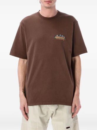 Gramicci T-Shirt mit Logo-Print - Braun