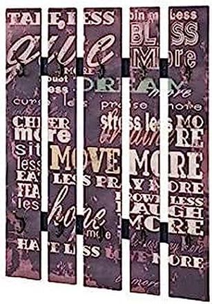 Haku Möbel garderobe Murale Motif, Vintage, MDF, métal - Dim.: L 70 cm x H 100 cm x P 9 cm, Style: Industrial