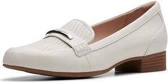 Clarks Femme Juliet Aster Mocassin, Off White Leather, 39 EU
