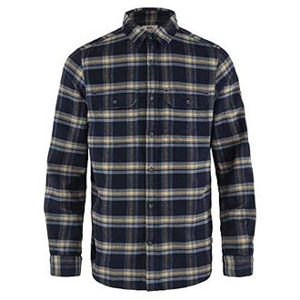 Fjällräven Fjallraven F82978-555-232 Övik Heavy Flannel Shirt M Dark Navy-Buckwheat Brown M