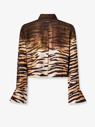 Pinko Womens Shirt Cordelia Brown Viscose
