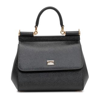 Dolce & Gabbana Femme, Sacs, Noir, Taille: ONE Size Sac Sicily Medium