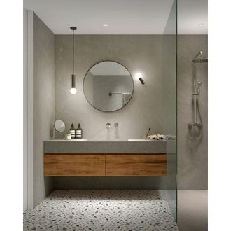 Leds - C4 Applique murale de salle de bain leds C4 Mist simple noir m&eacute;tallis&eacute; E14