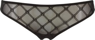 Emporio Armani Damen All Over MESH Monogram Brasilian Unterwäsche, Nero, XL