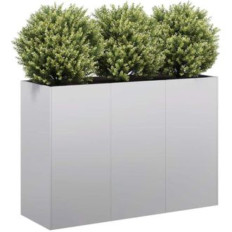 vidaXL Vidaxl - Jardini&egrave;re en acier galvanis&eacute; 120x40x80 cm - Stabilit&eacute; renforc&eacute;e avec supports int&eacute;rieurs - Fond ouvert pour drainage efficace