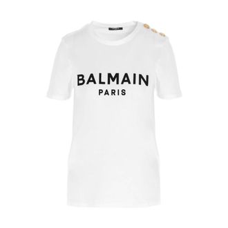 Balmain Femme, Tops, Blanc, Taille: 36 FR T-Shirt M/C 3 Botones