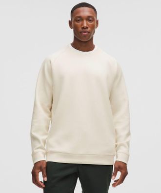lululemon Smooth Spacer Pullover mit Rundhalsausschnitt im Classic Fit für Männer - Größe 2XL in Light Ivory