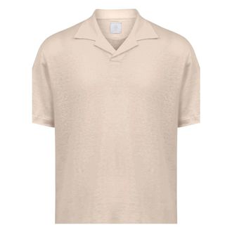Eleventy Leinen-Poloshirt - - Tops - Herren - Rosa - L