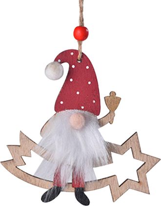 Generic Weihnachtswichtel-Ornamente - Kreative Wichtel-Anh&auml;nger - Holzdekoration | Kleine Weihnachtsb&auml;ume, Wichtel-Baumbeh&auml;nge, Party-Dekorationszubeh&ouml;r Und F