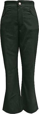 Generic Pantalon en velours c&ocirc;tel&eacute; pour femme - Coupe ajust&eacute;e - Taille haute - Pantalon de loisirs - Long - L&eacute;ger et confortable - Pantalon de d&eacute;tente &eacute;l&eacute;gant