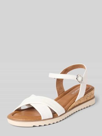 Tamaris Sandalen in Lederoptik mit Korkabsatz