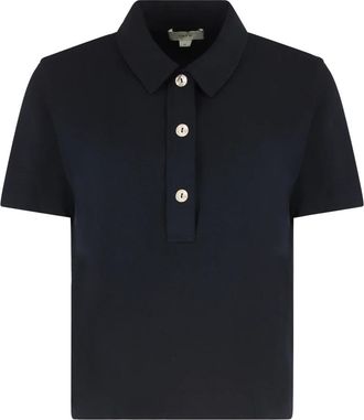 Vince Femme, Tops, Bleu, Taille: 40 FR Chemise Polo en Cr&ecirc;pe