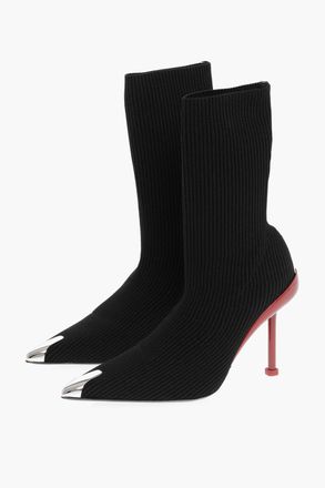 Alexander McQueen Sock Stiefeletten mit Metallkappe und 10cm Stilettoabsatz Alexander McQueen
