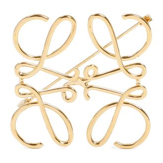 Loewe Femme, Accessoires, Jaune, Taille: ONE Size Broche Anagram