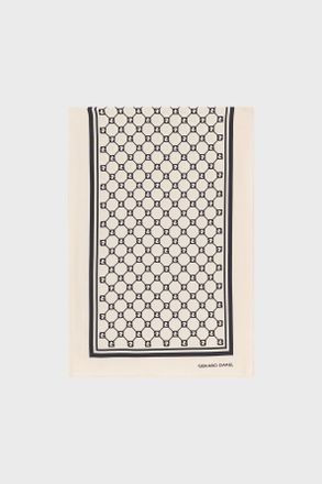 Gerard Darel Foulard &agrave; monogramme en soie - DANAE - Noir