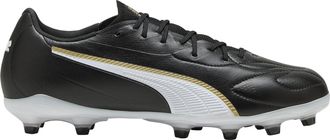 Puma King 20 Match FG/AG Fu&szlig;ballschuh, Unisex, Schwarz-Wei&szlig;gold, 10.5 UK