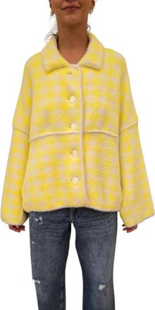 Essentiel Femme, Vestes, Jaune, Taille: 38 FR Joking Cardigan
