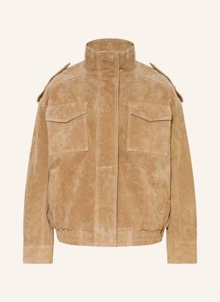Mrs & Hugs Mrs & Hugs Lederblouson beige