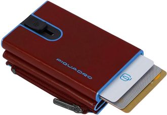 Piquadro Homme, Accessoires, Rouge, Taille: ONE Size Blue Square Compact Wallet