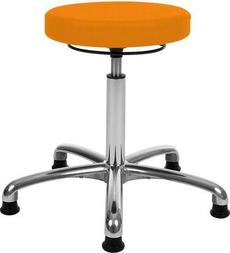 Sport-Tec Drehhocker Exklusiv mit Komfort-Polster und Gleitern, Rollhocker Arbeitshocker