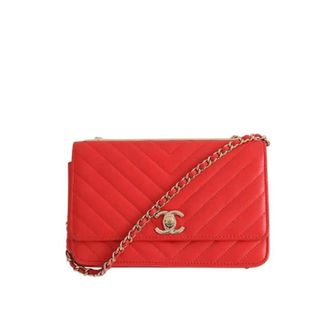 Chanel Mini Sac Pre-owned - Trendy CC Wallet on Chain - Femme - Pre-owned - Rouge - Taille: ONE Size